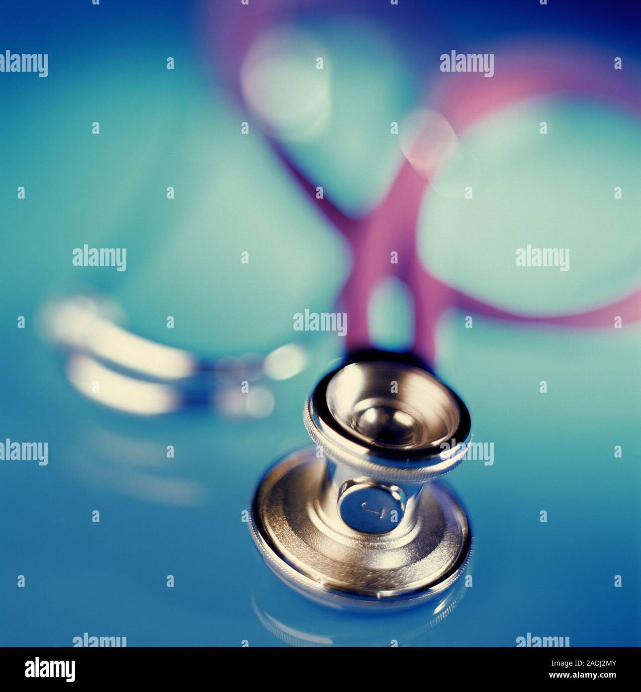 Stethoscope. This medical device is used to listen to sounds within the ...