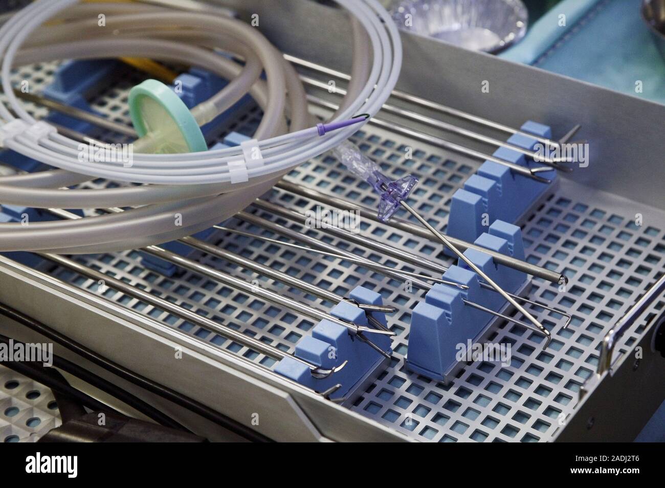 Keyhole surgery instruments. These are designed to be used through a ...