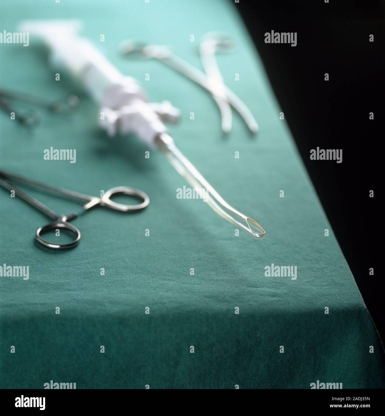 Manual vacuum abortion equipment. Forceps and a double-valve manual ...