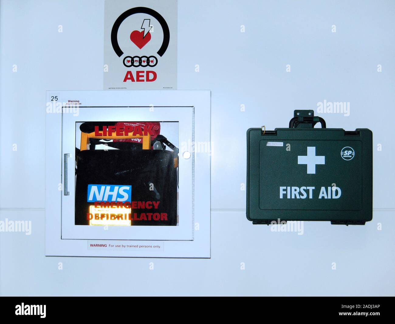 Emergency defibrillator. Automated external defibrillators (AEDs) are ...