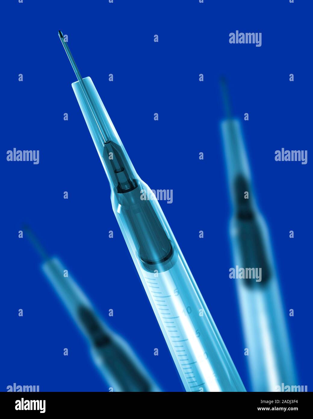 Three syringes, computer artwork Stock Photo - Alamy