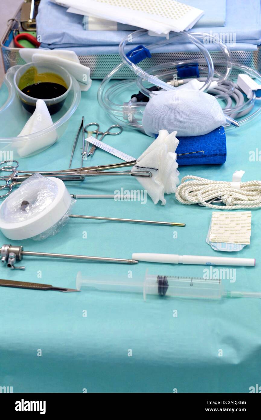 Arthroscopy equipment. These instruments have been set out in ...