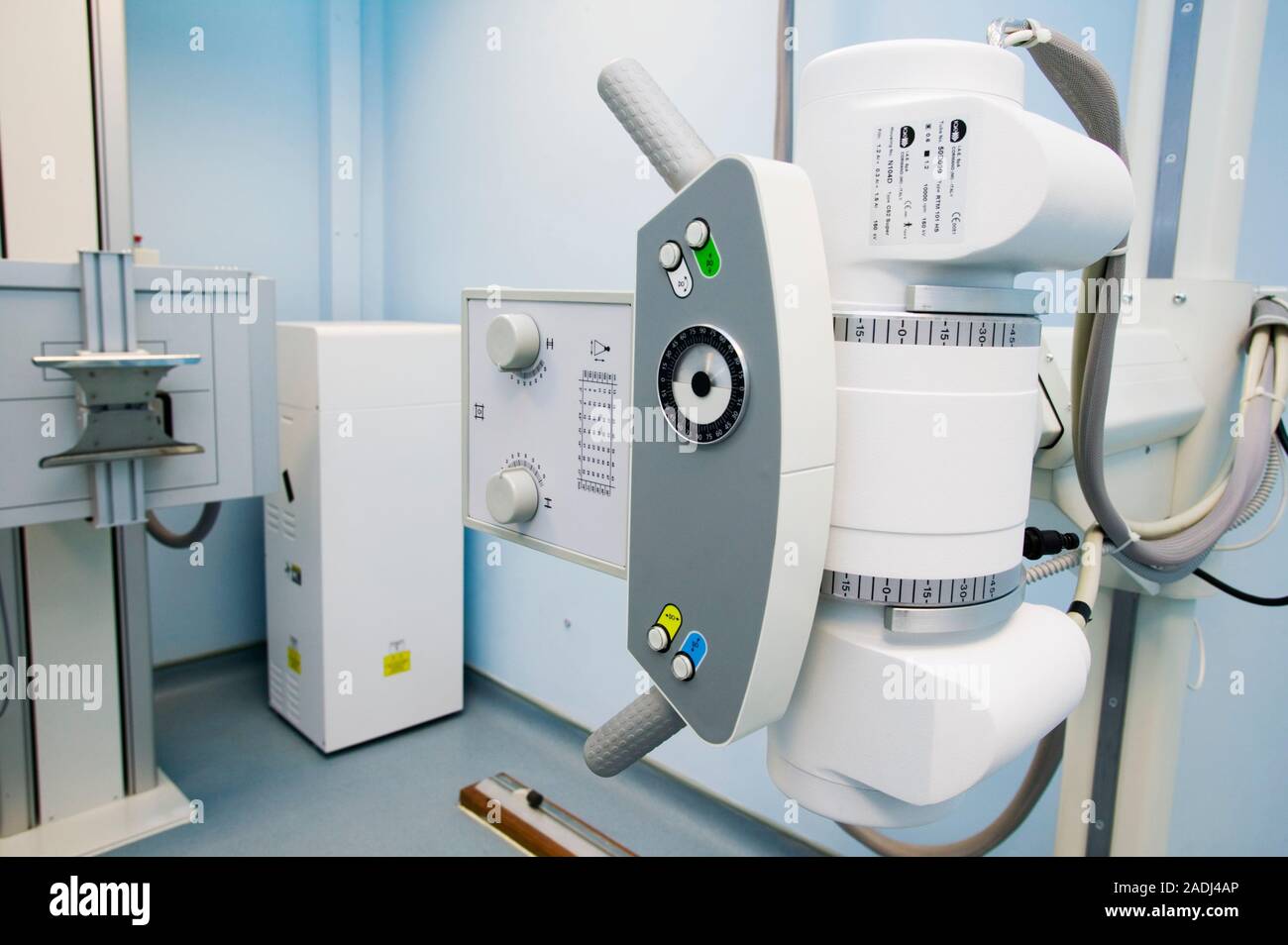 Chest X-ray machine in the radiology department of a hospital. The ...