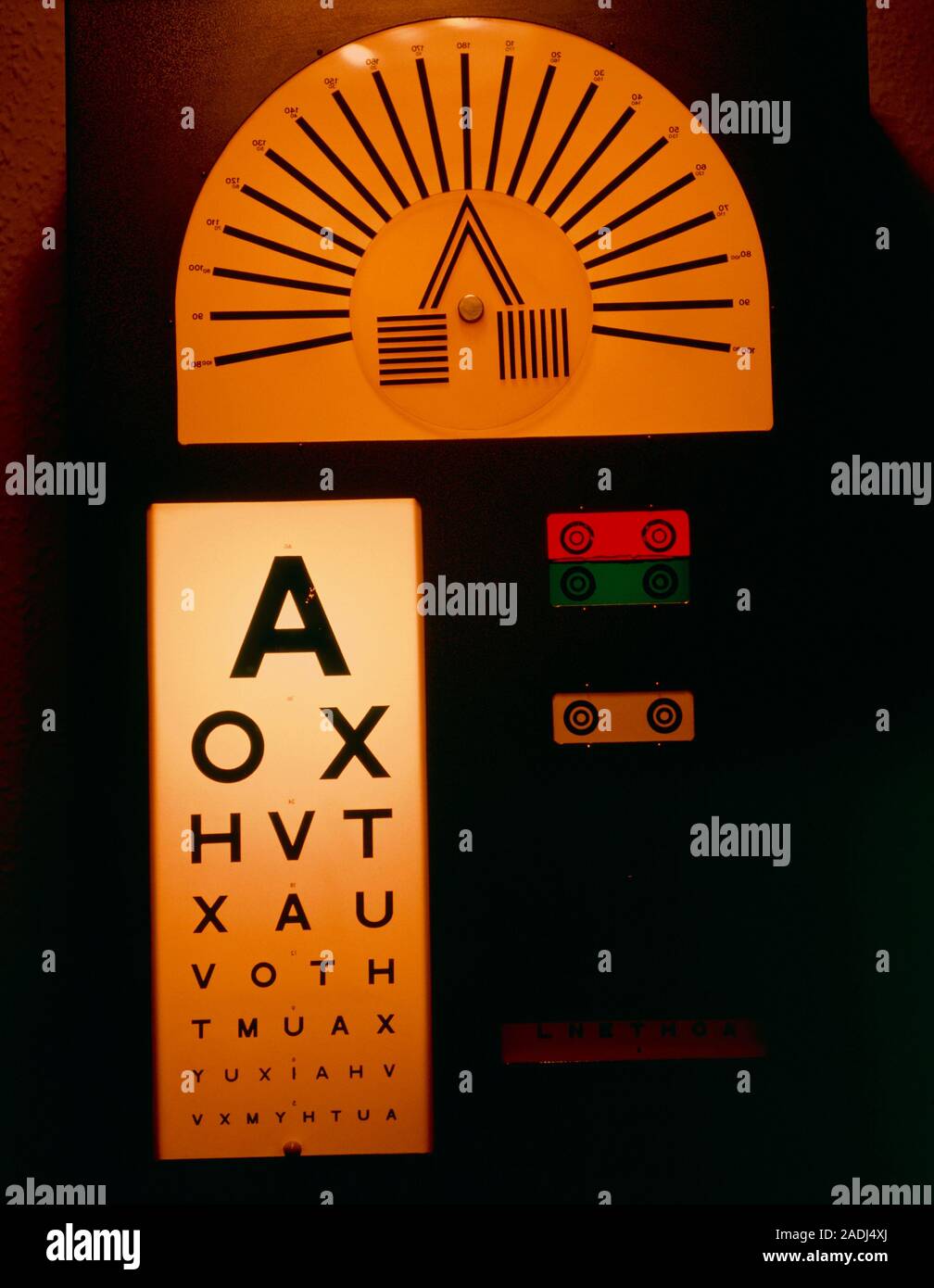 Optician's chart used for various eye tests Stock Photo - Alamy