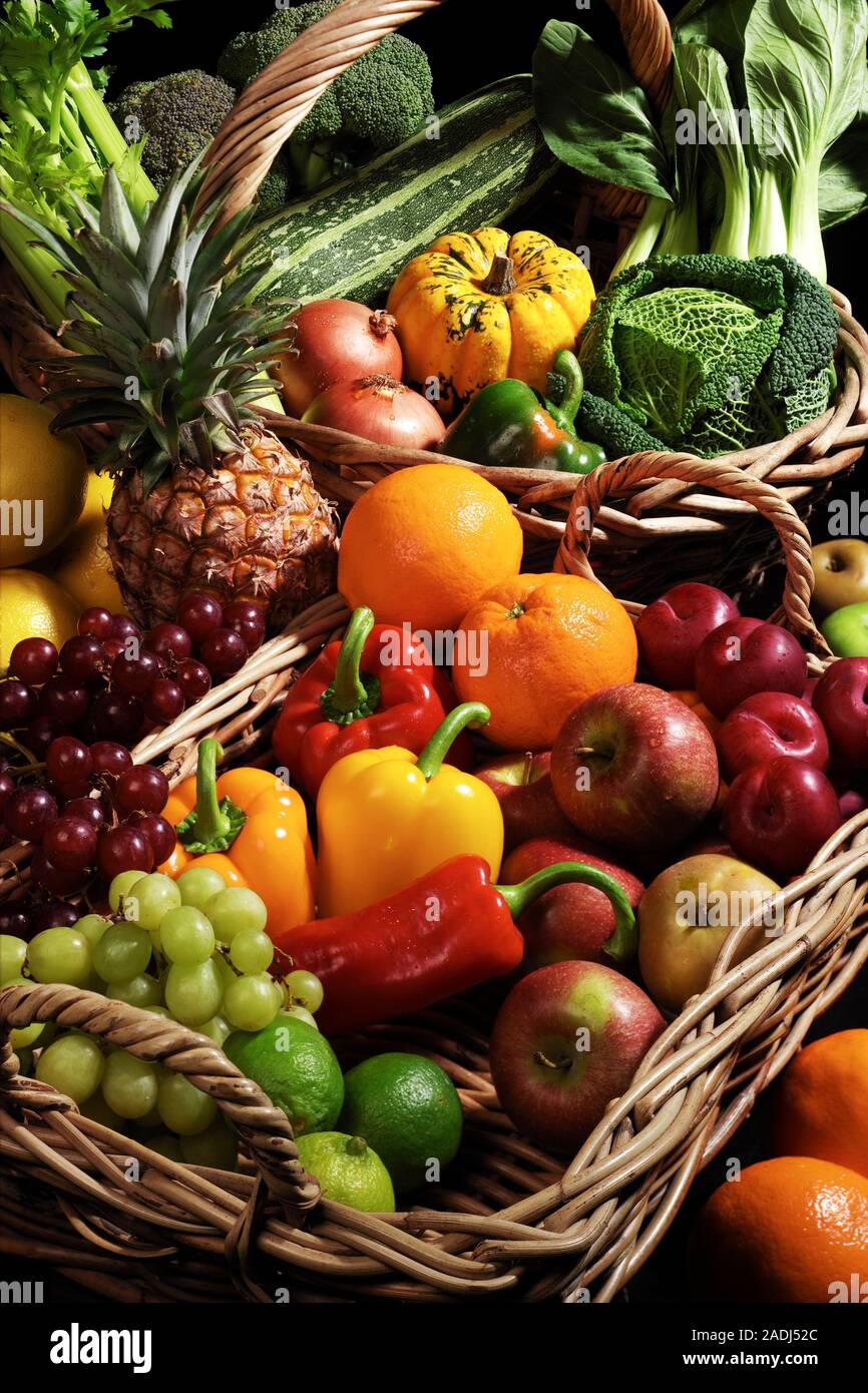 Normal colour vision. Image 1 of 2. Fruit and vegetables as seen by ...