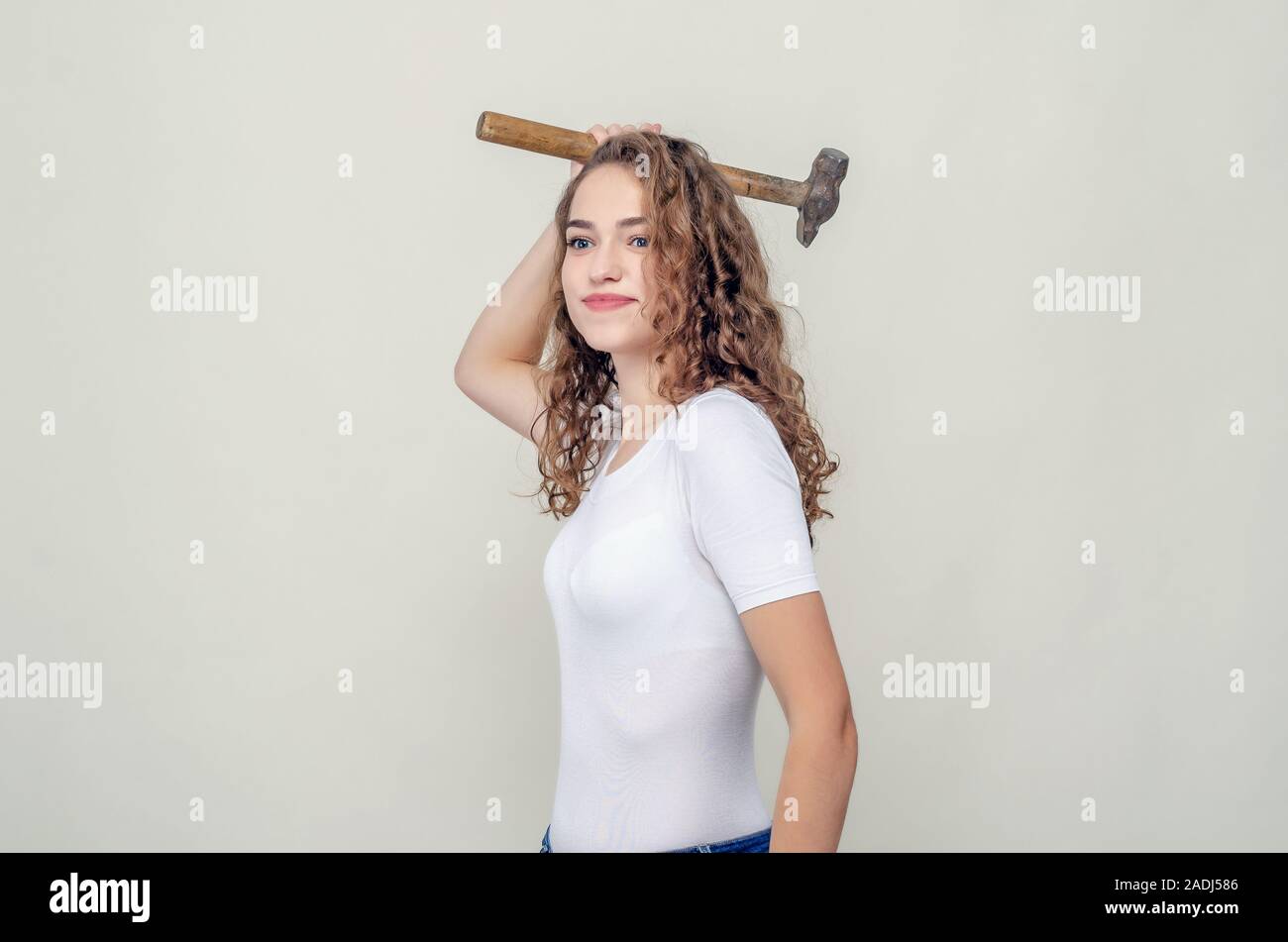 Jack hammer girl hi-res stock photography and images - Alamy