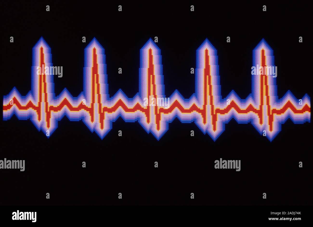 Computer graphics abstract based on a section of the trace of a human ...