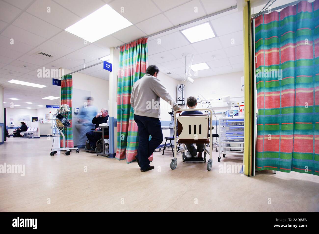 MODEL RELEASED. Hospital ward. Patients on the accident and emergency ...