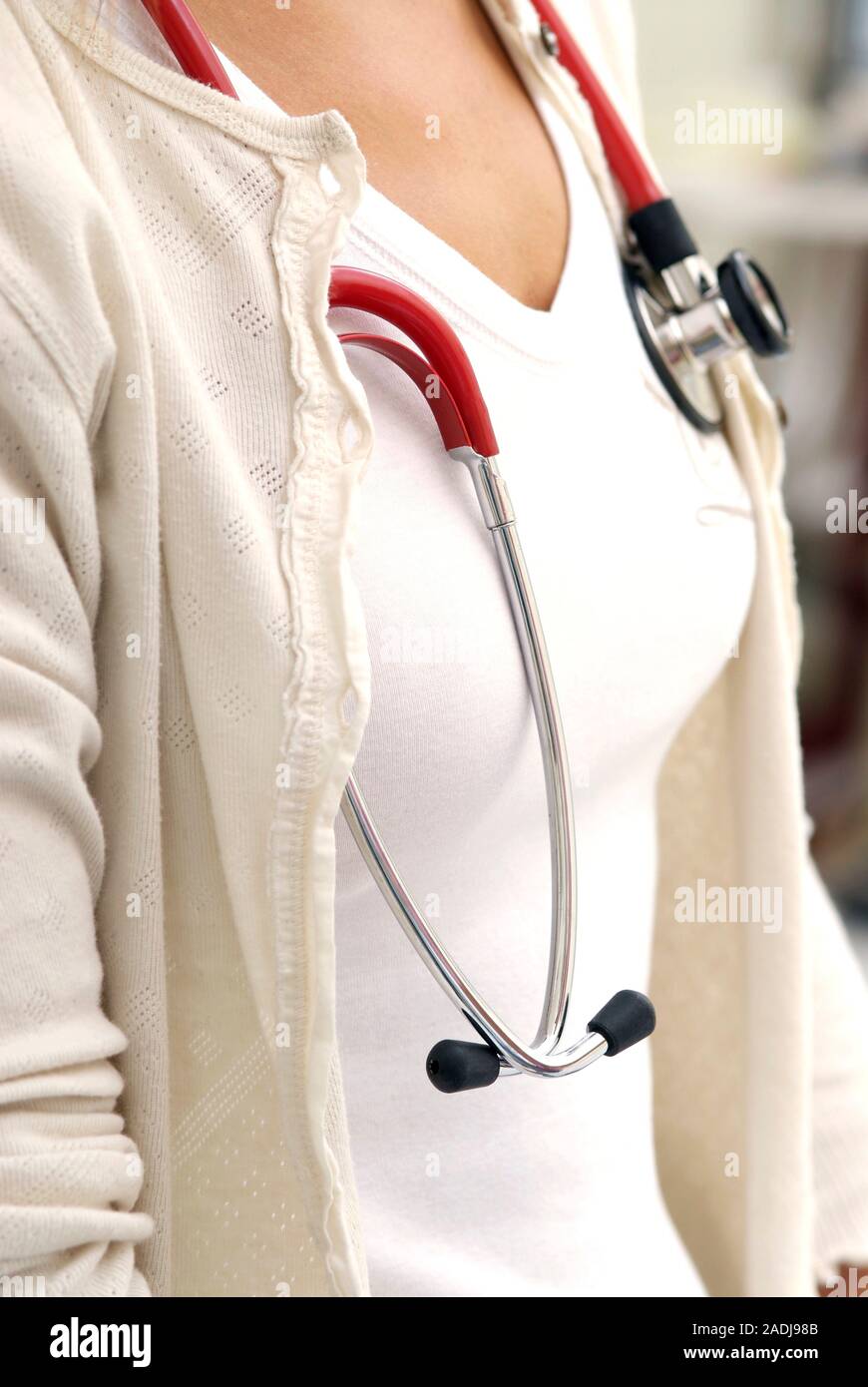 Female doctor with a stethoscope around her neck Stock Photo - Alamy
