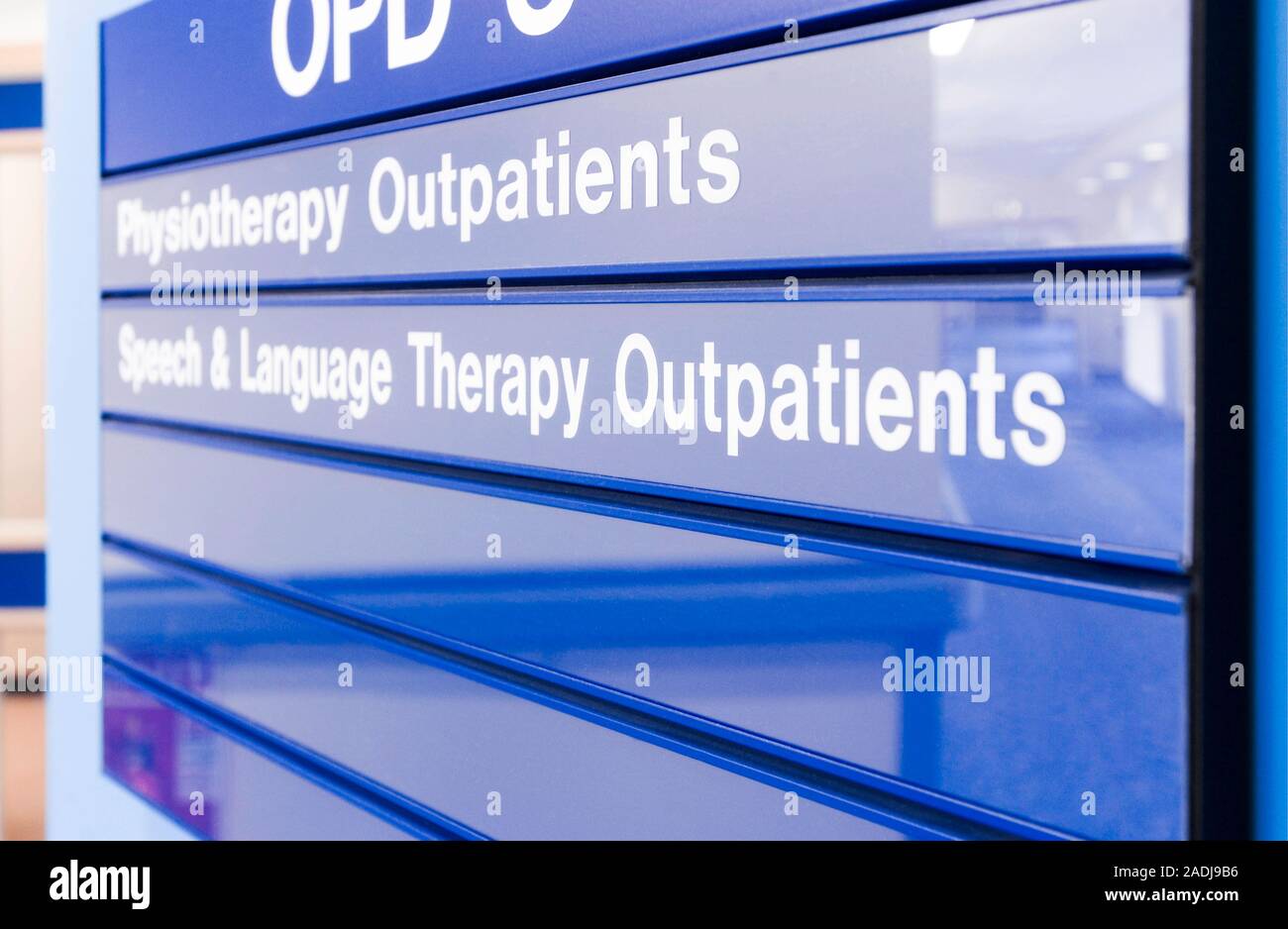 Hospital sign for the Physiotherapy and Speech & Language Therapy ...