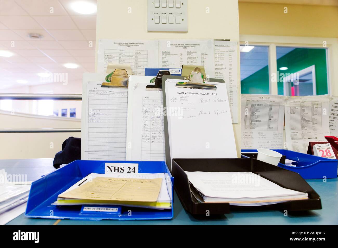 Medical records in a hospital Stock Photo - Alamy