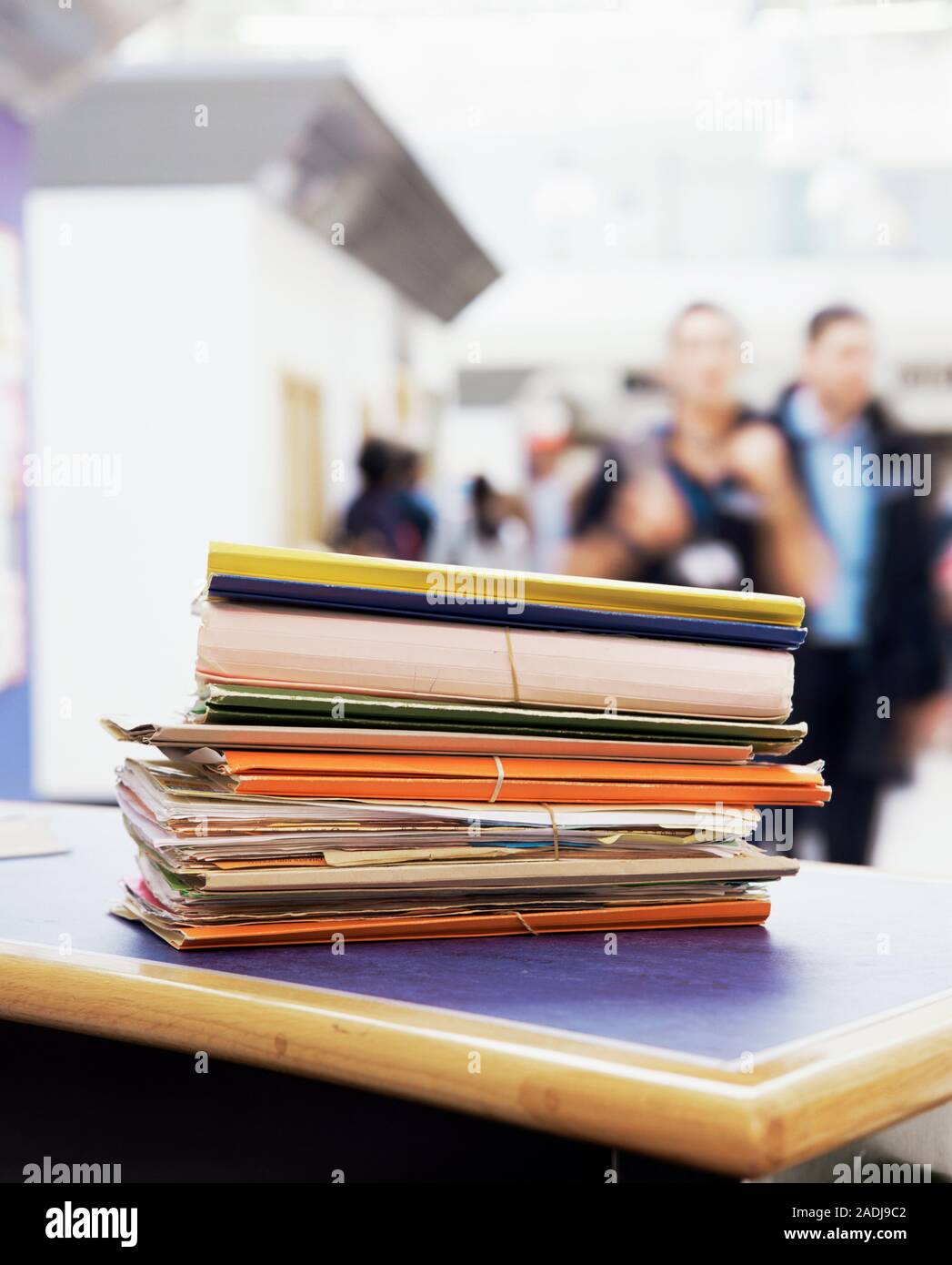 Medical records. Pile of folders containing patients' notes Stock Photo ...