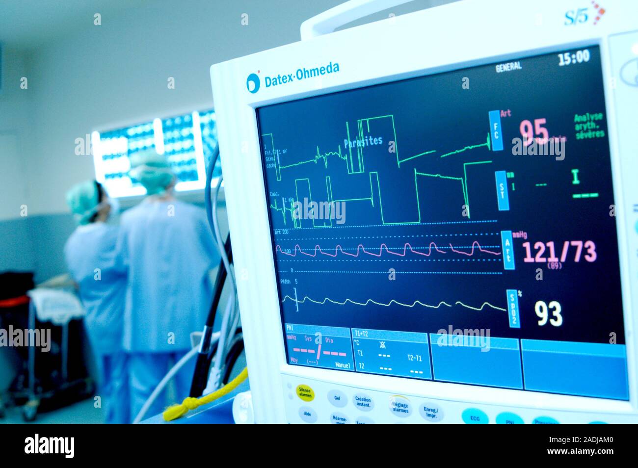 MODEL RELEASED. Vital signs screen. This screen shows a patient's vital ...