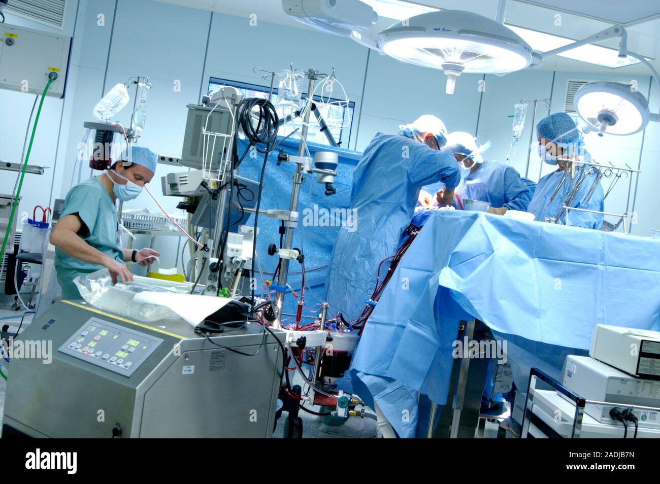 MODEL RELEASED. Heart valve surgery. Image 22 of 24. Surgeons ...