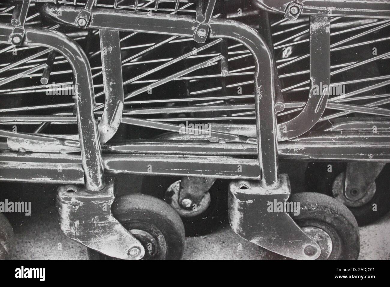 Fine black and white art photography from the 1970s closeup of shopping ...