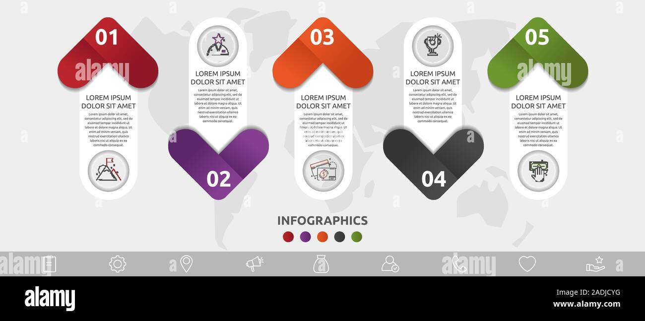 Five arrows Stock Vector Images - Alamy