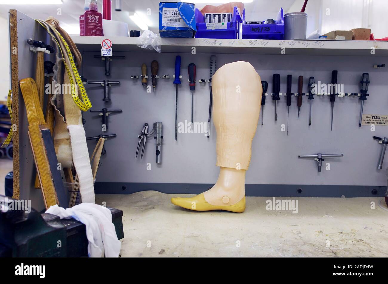 Prosthetic leg in the limb rehabilitation unit at the Eastern General ...