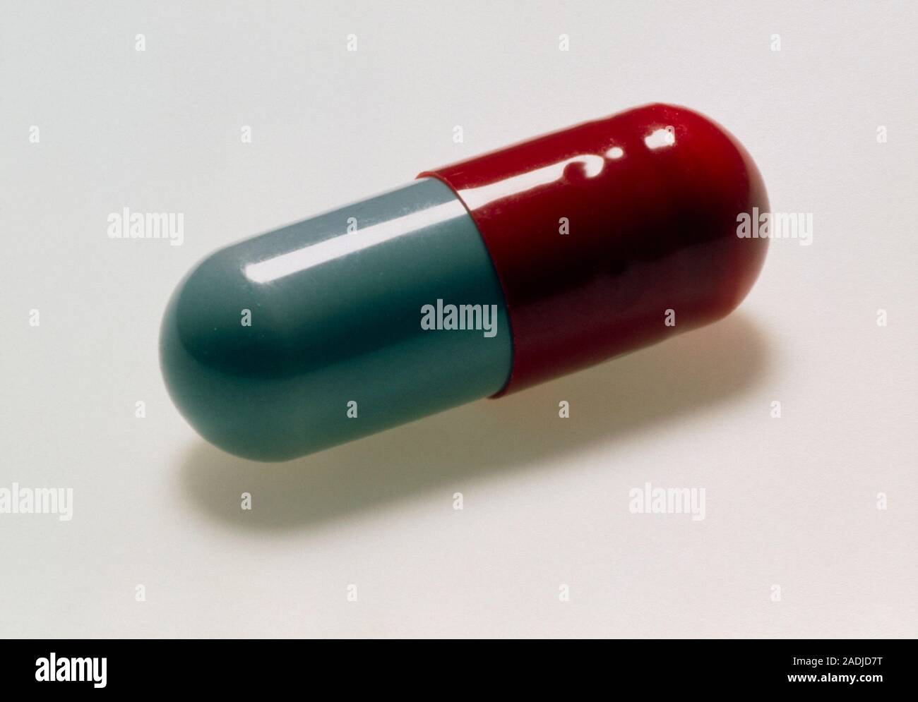Broad-spectrum antibiotic. A capsule of Principen, an antibacterial ...