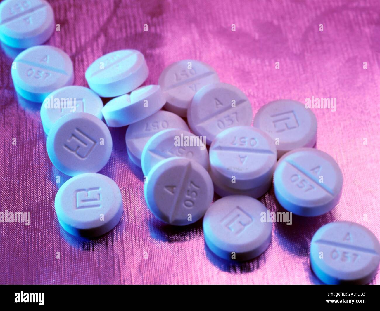 Tablets of penicillin. Tablets of the antibiotic drug penicillin ...