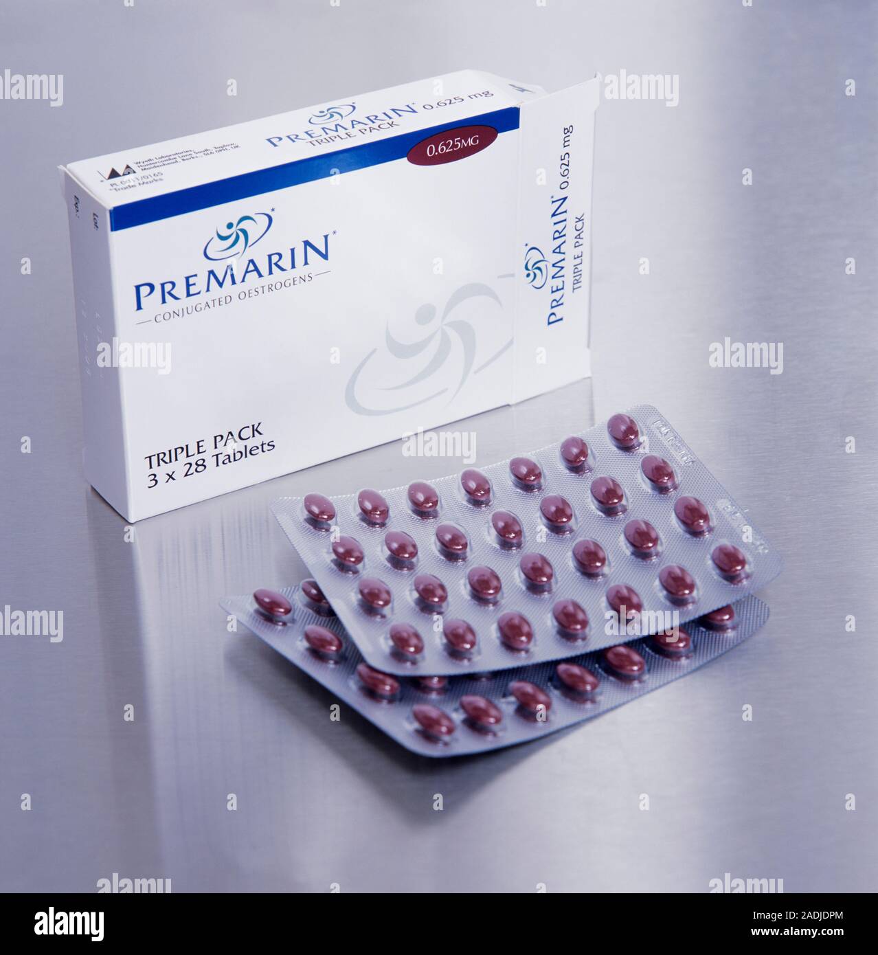 Hormone replacement therapy (HRT) pills. Premarin controversially ...