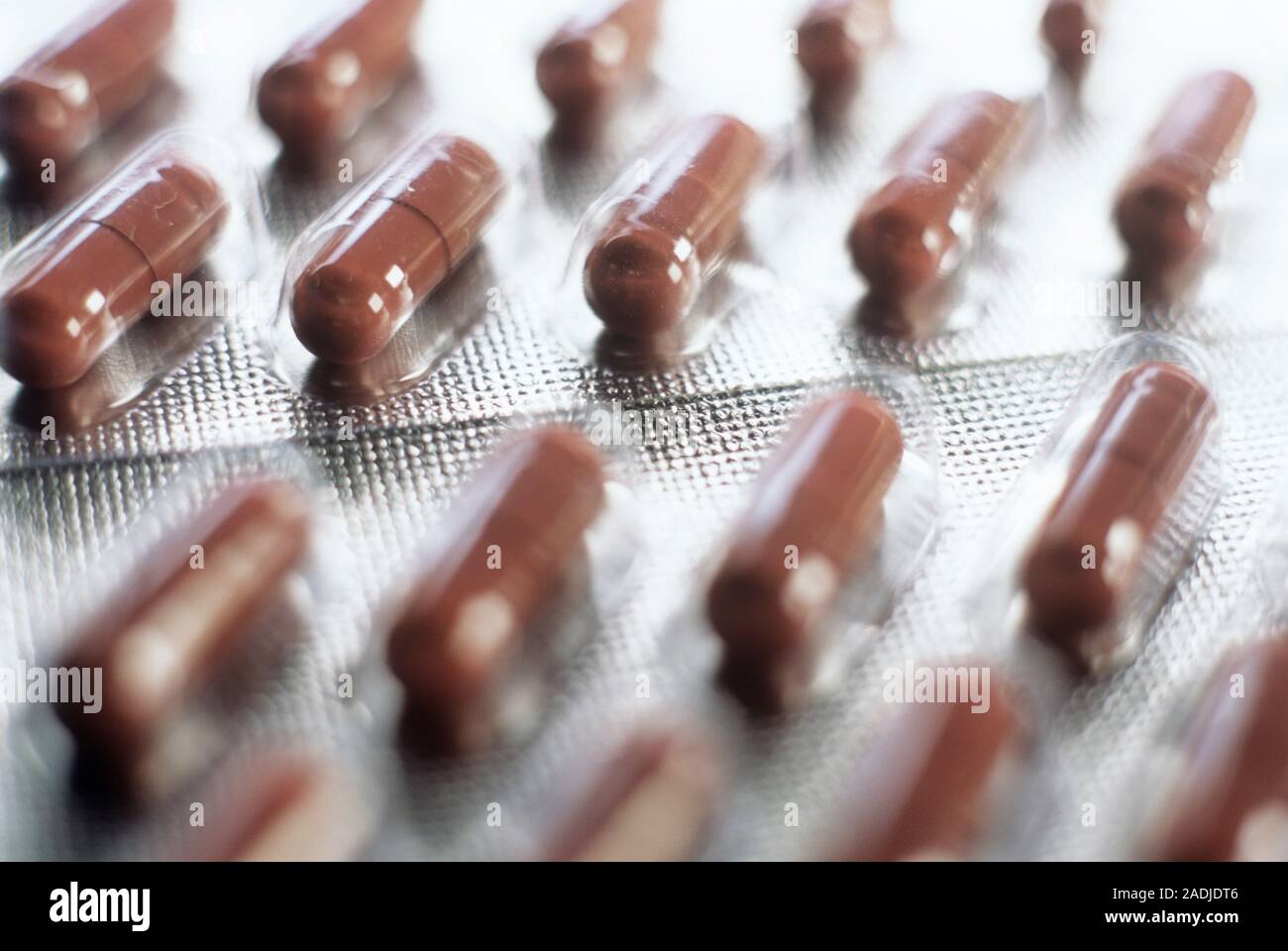 Nitrate tablets. Blister pack of Monoket Retard tablets, used to treat ...