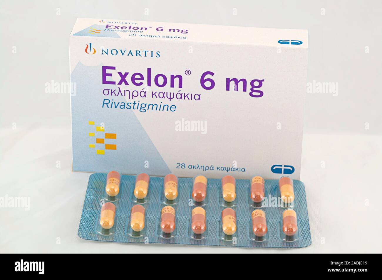 Rivastigmine Alzheimer's drug. Blister pack of capsules of the ...