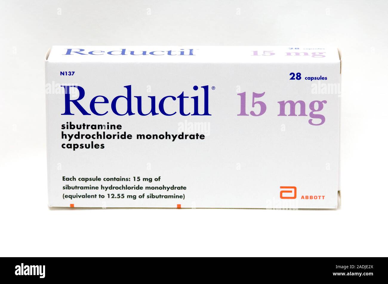 Reductil anti-obesity drug. Packaging for reductil, chemical name ...