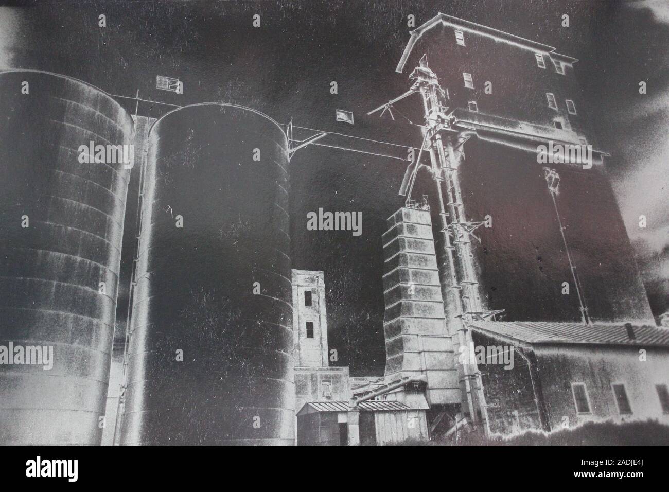 Fine black and white art photography from the 1970s reverse negative of ...