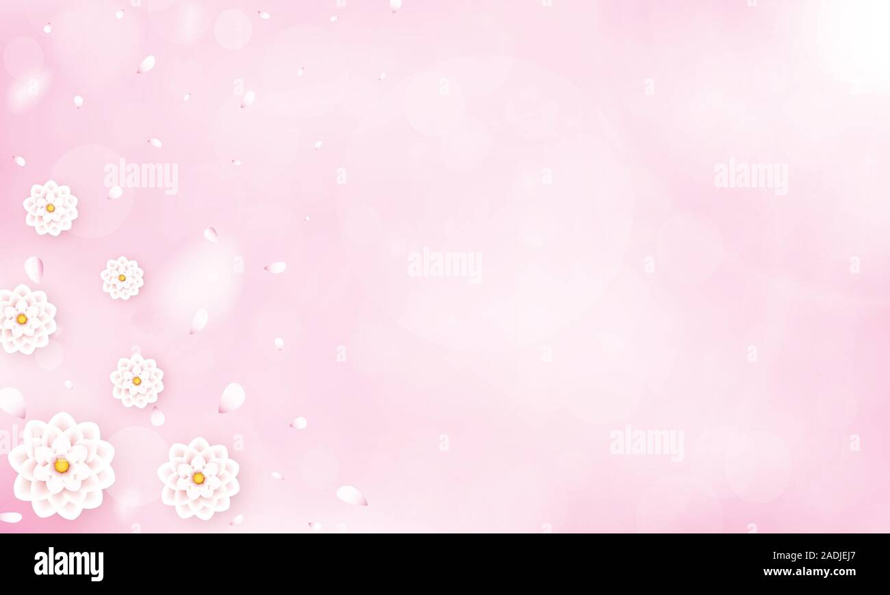 Pink flower background spring beautiful Stock Vector Images - Alamy