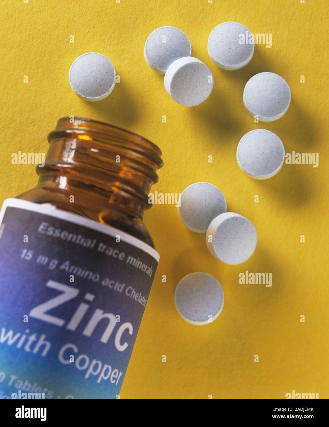 Zinc and copper tablets. Zinc and copper are both essential minerals ...