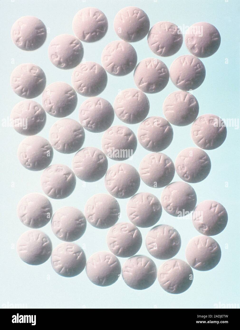 Aspirin. Group of aspirin (acetylsalicylic acid) tablets, a common pain ...