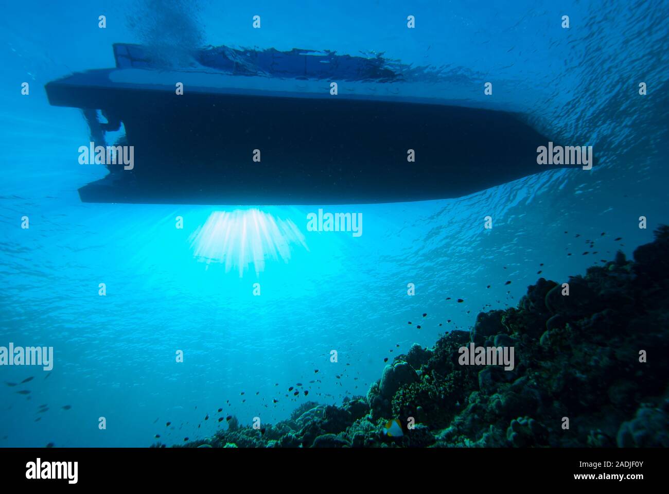 Boat silhouette from underwater hi-res stock photography and images - Alamy