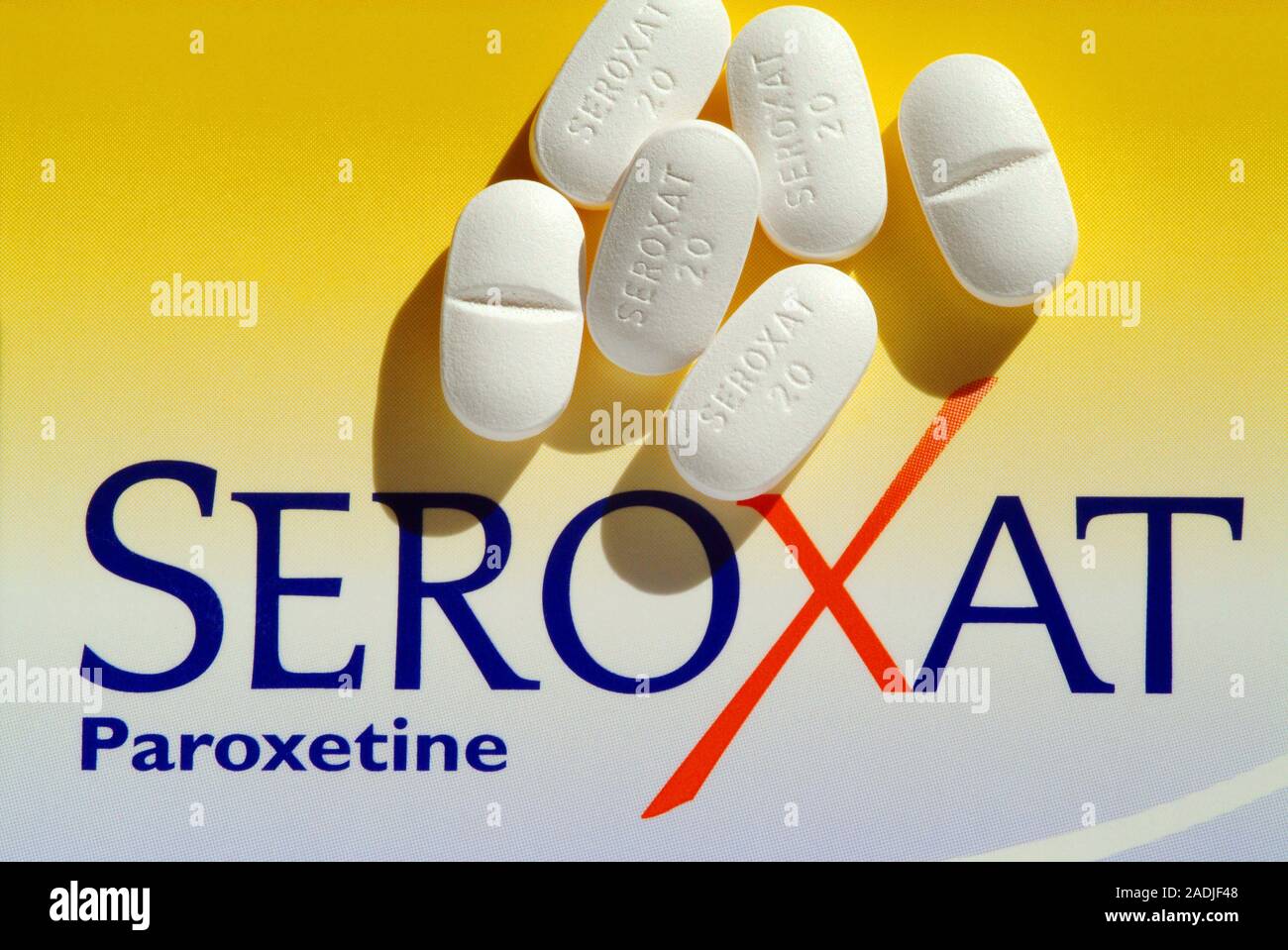 Seroxat antidepressant pills. These contain the SSRI (selective ...