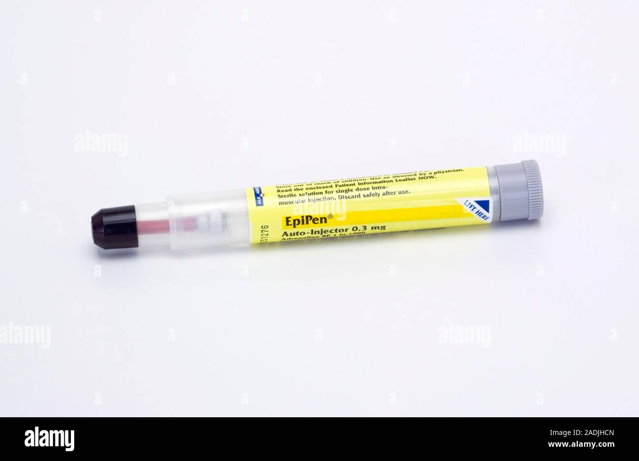 EpiPen adrenaline syringe used for the emergency treatment of ...