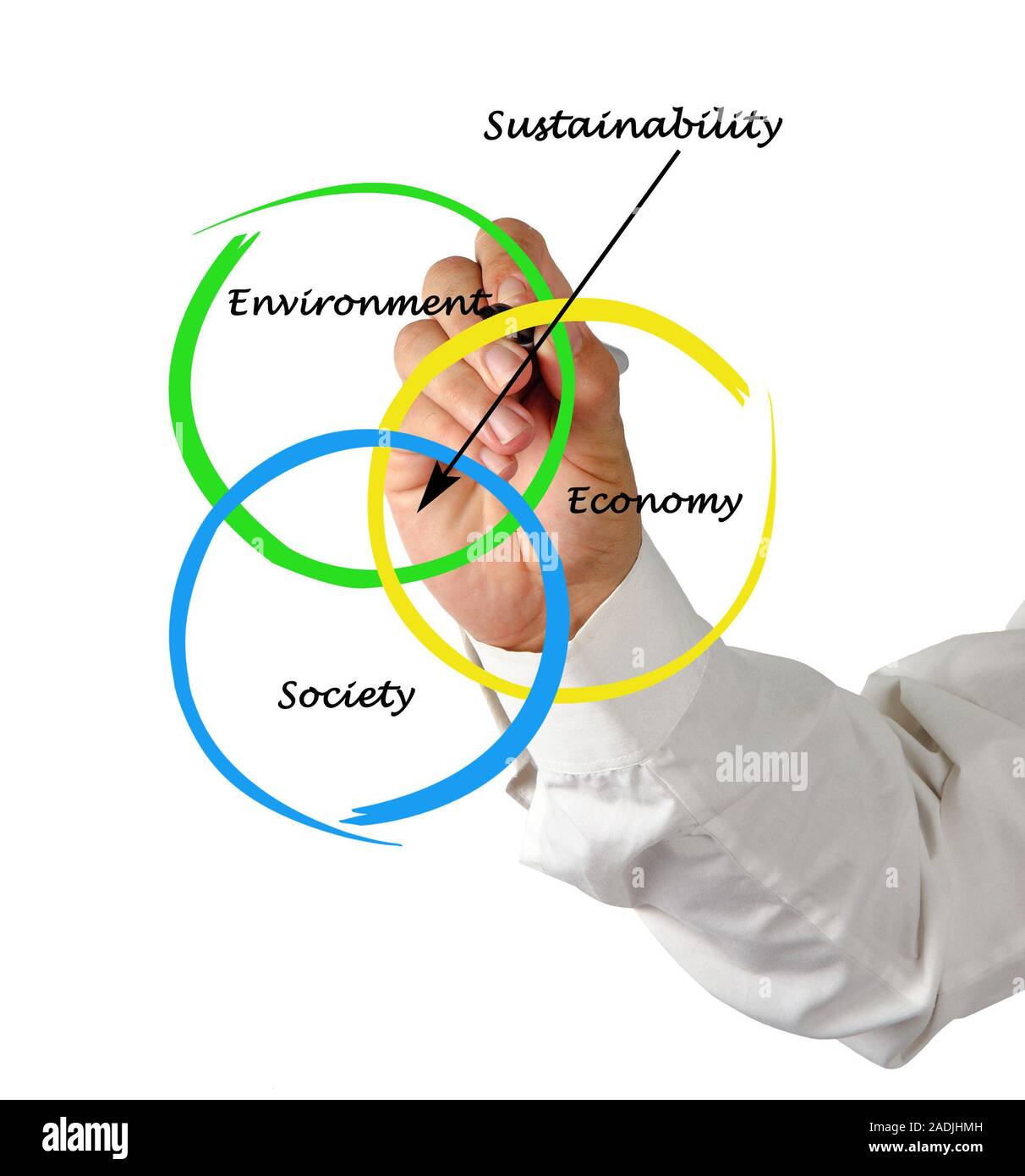 Presentation of diagram of sustainability Stock Photo - Alamy