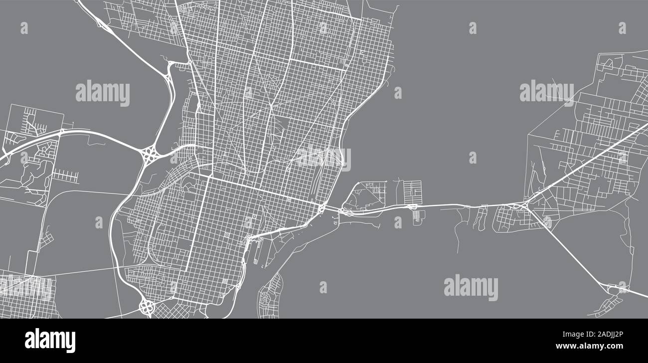 Urban vector city map of Santa Fe, Argentina Stock Vector Image & Art ...