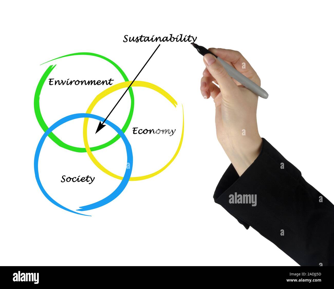 Presentation of diagram of sustainability Stock Photo - Alamy