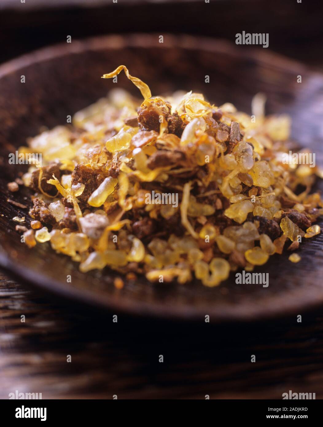 Frankincense. Pieces of frankincense. This aromatic resin, produced ...