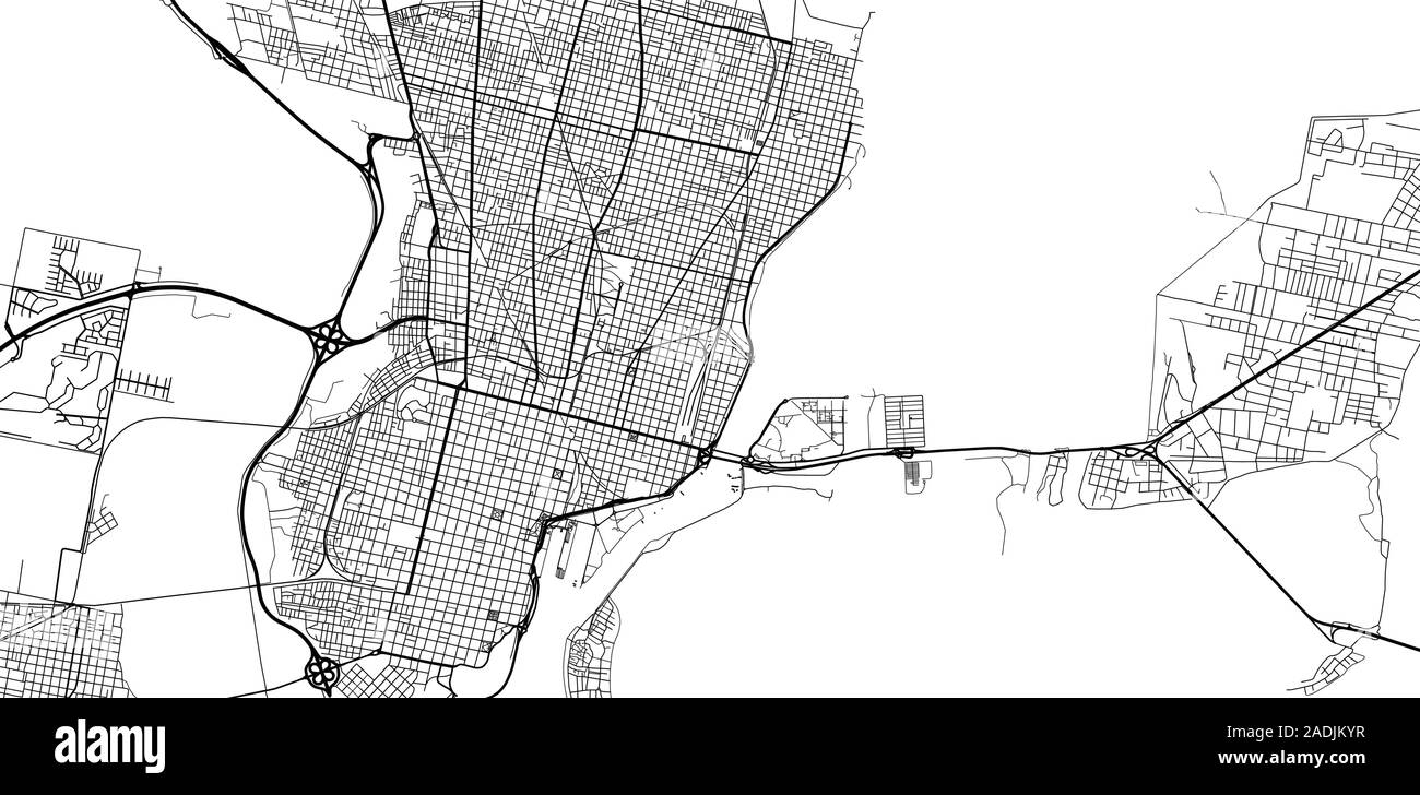 Urban vector city map of Santa Fe, Argentina Stock Vector Image & Art ...
