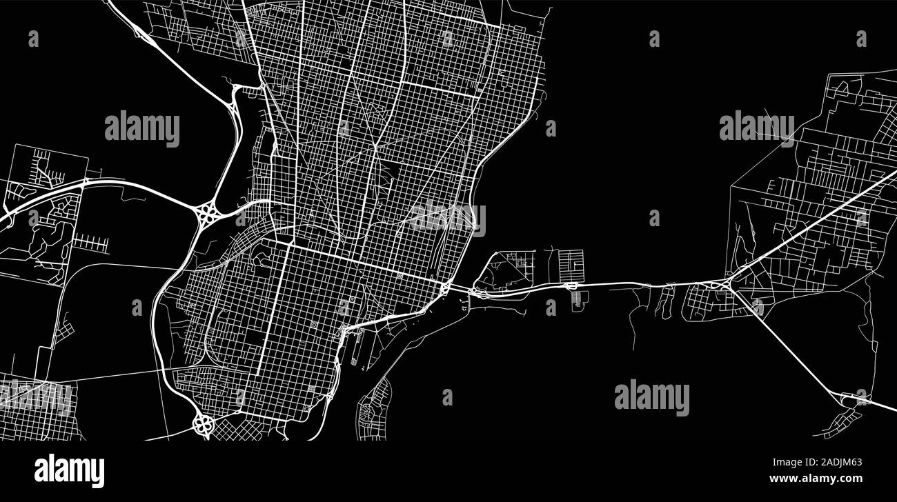 Urban vector city map of Santa Fe, Argentina Stock Vector Image & Art ...