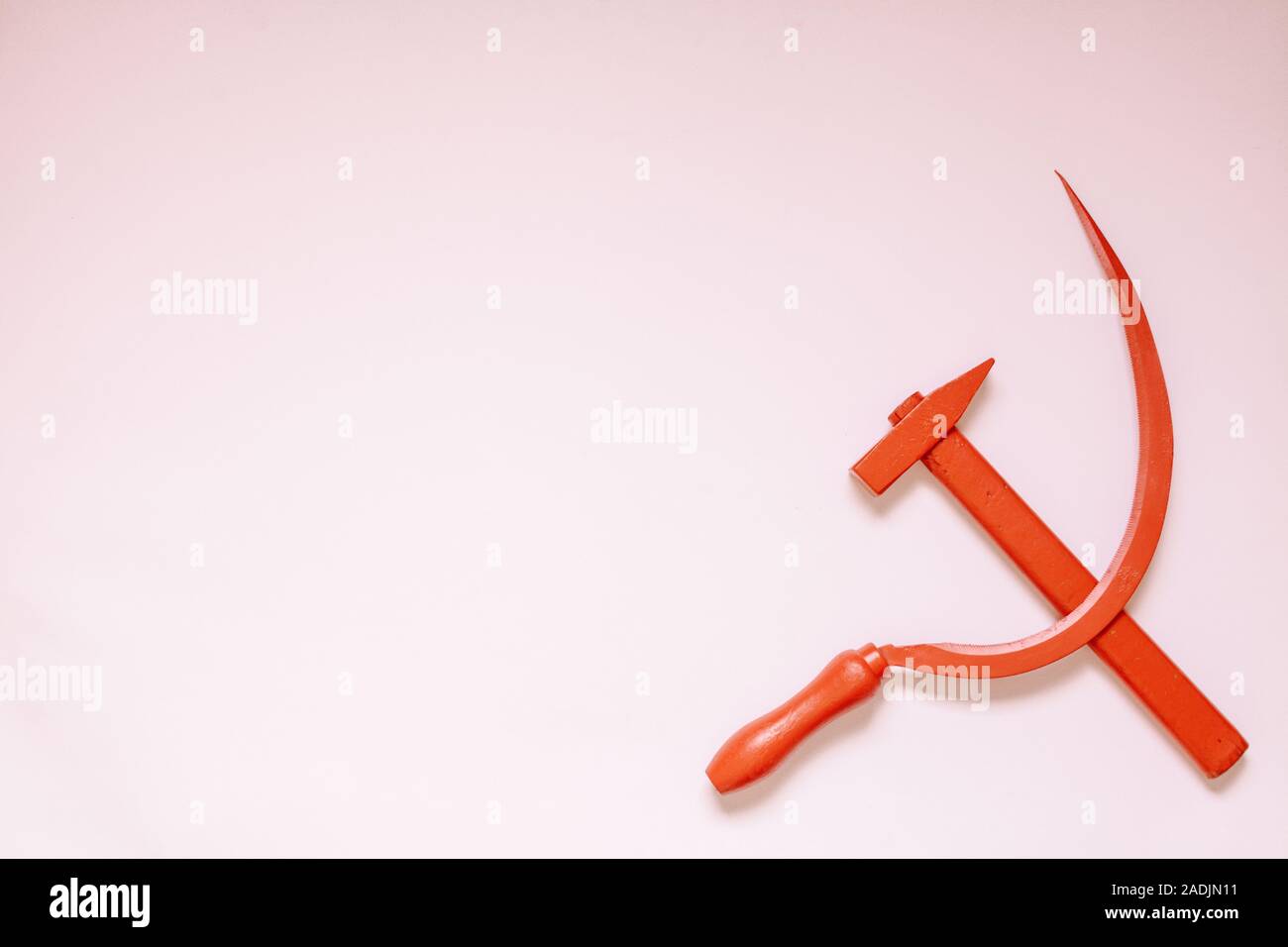 red sickle and hammer symbol of communism in the Soviet Union history ...