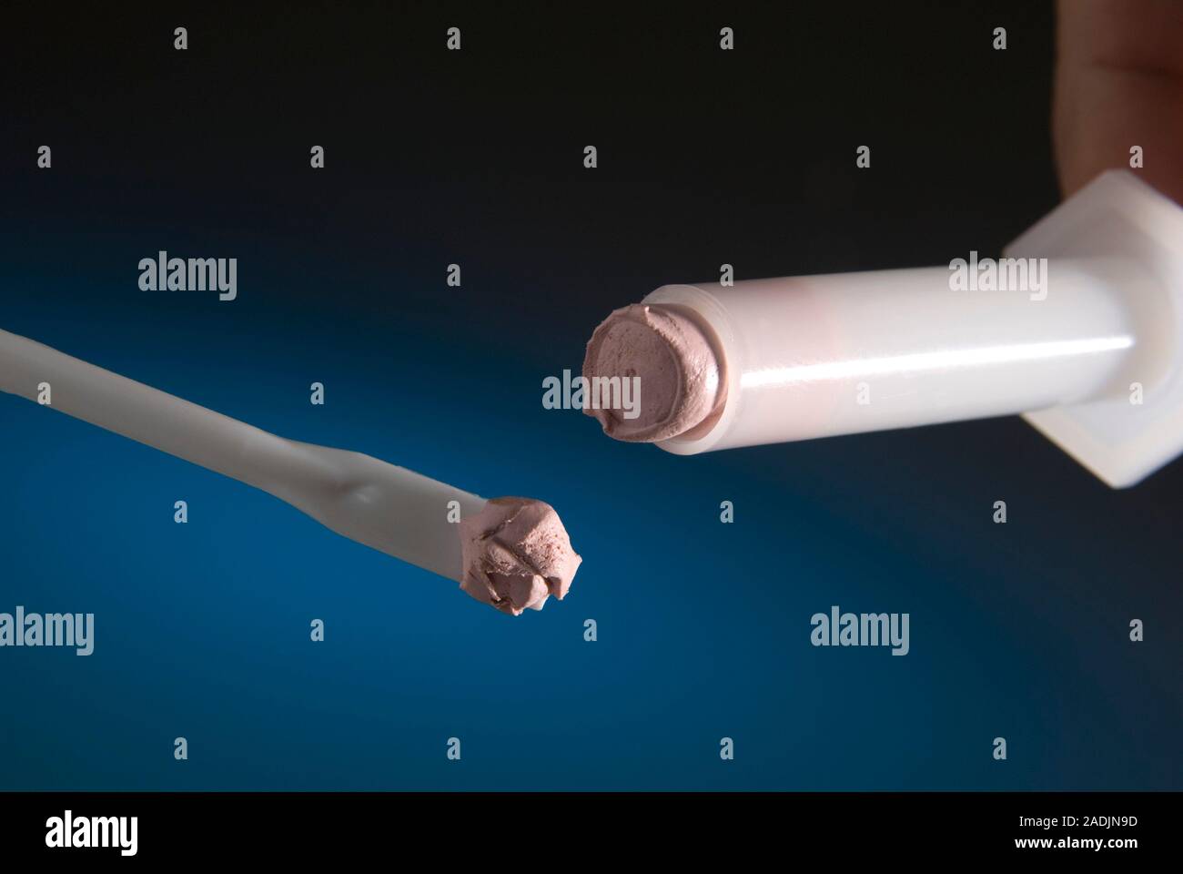 Tooth filler. This material is used by a dentist to fill cavities and ...