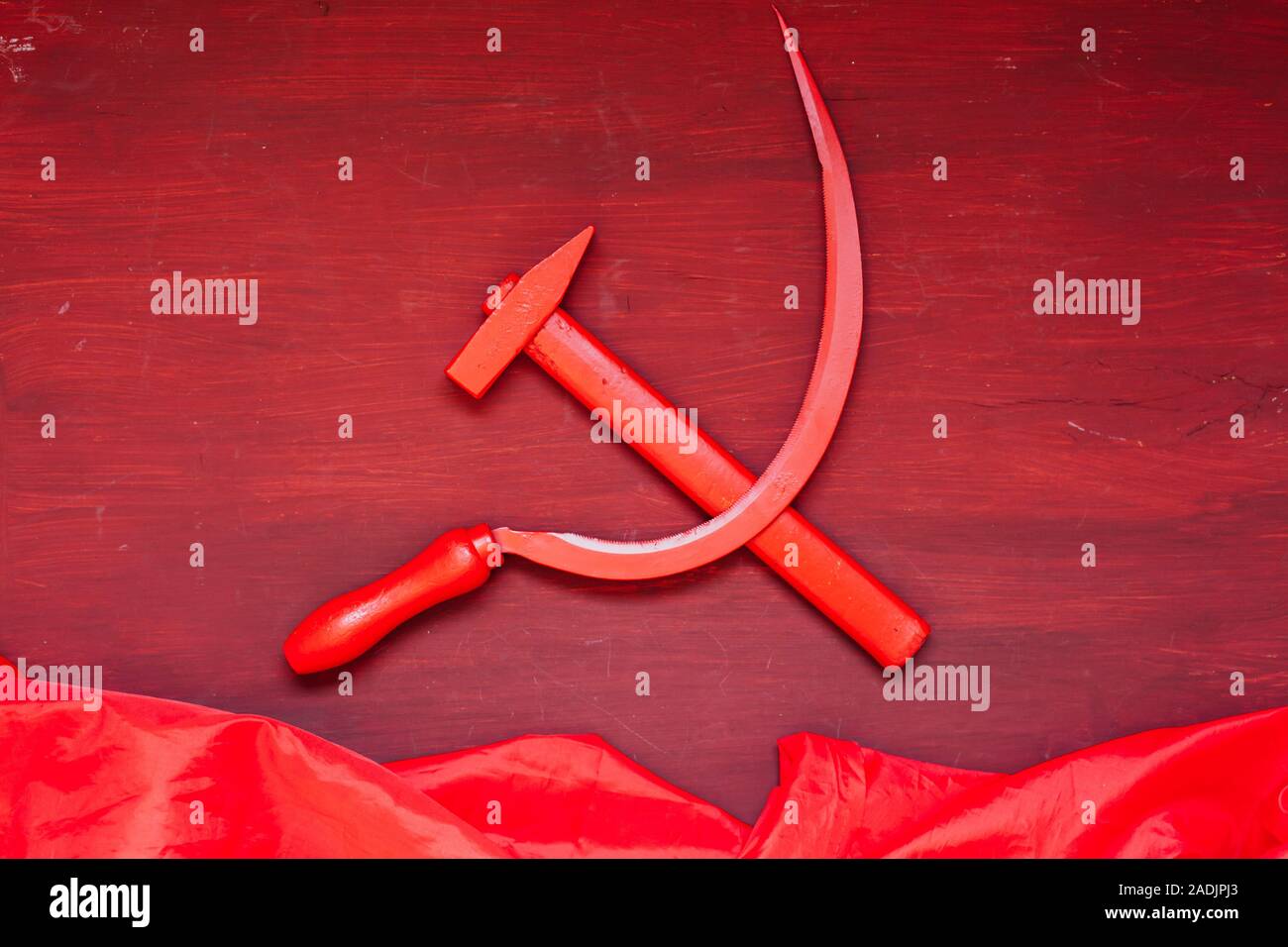 red sickle and hammer symbol of communism in the Soviet Union history ...