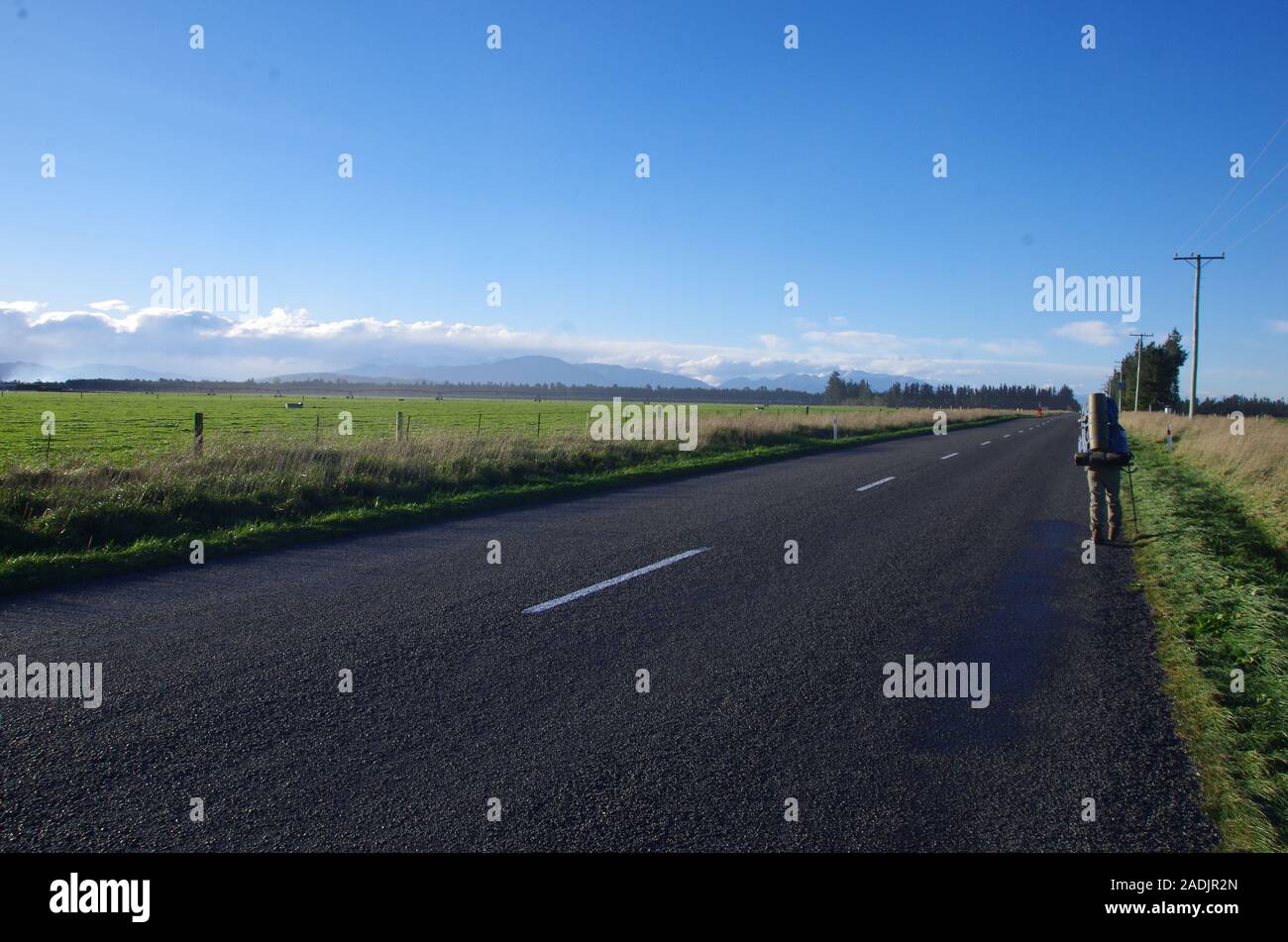 Thai female hiker. Inland Scenic Route Route 72. Te Araroa Trail. South ...