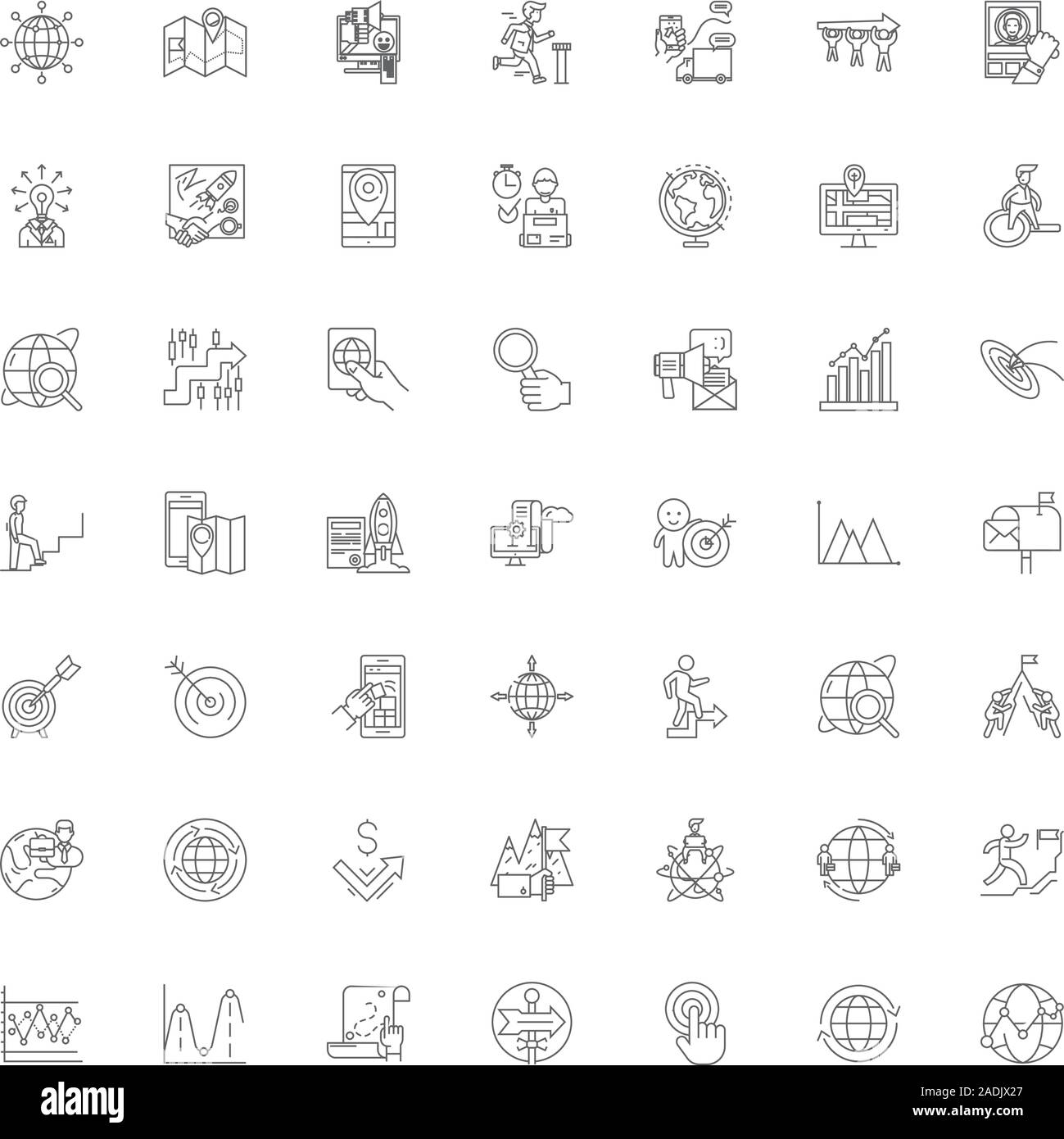 Self-Motivation line icons, signs, symbols vector, linear illustration ...