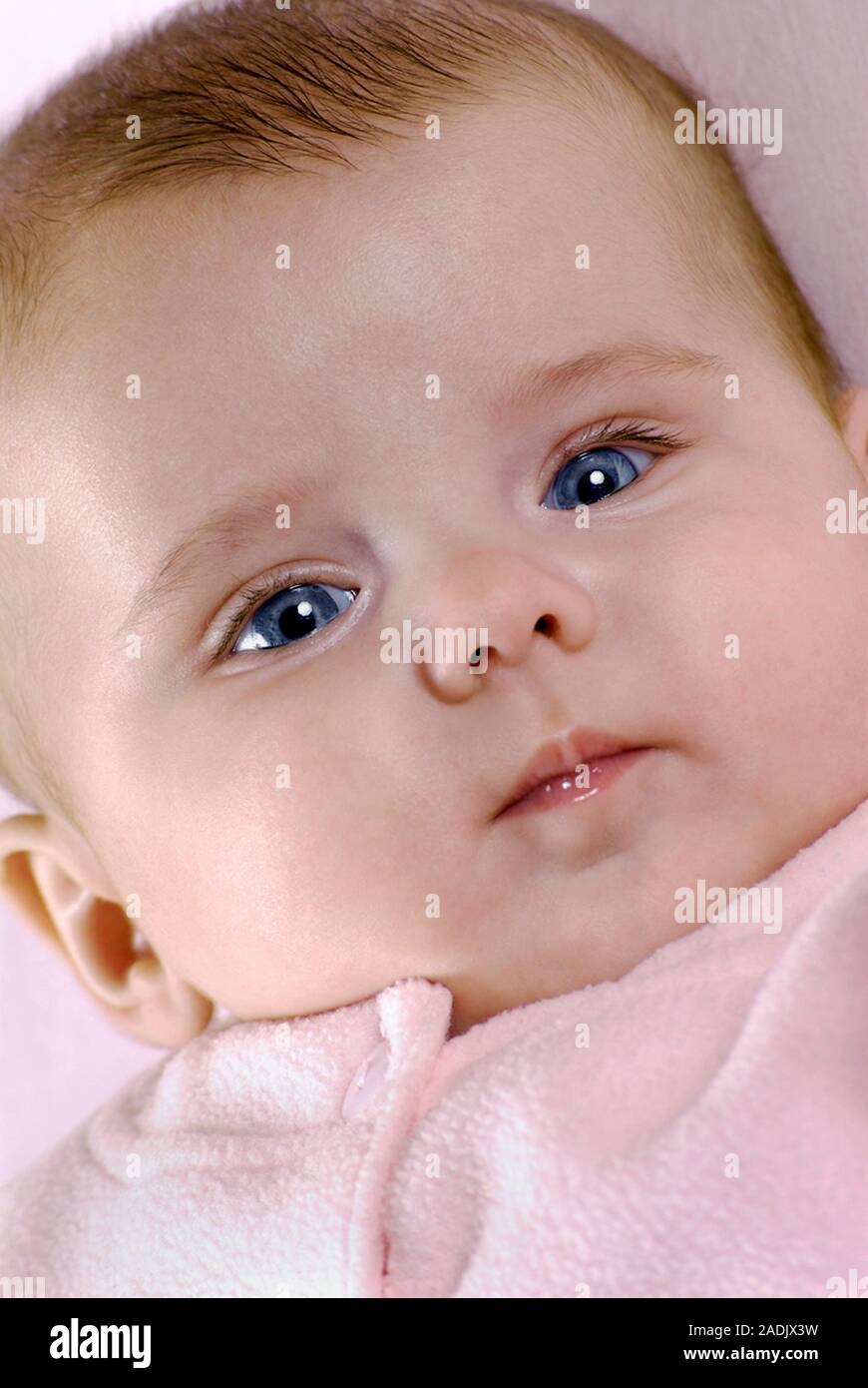 MODEL RELEASED. 3 month old baby girl Stock Photo - Alamy