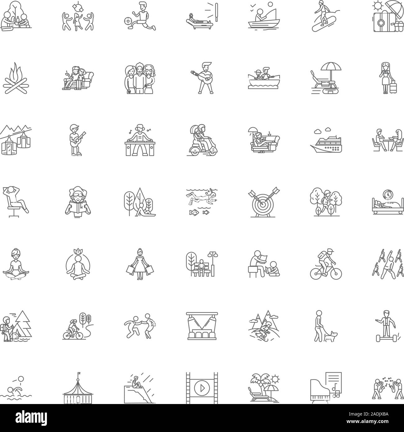 Free time line icons, signs, symbols vector, linear illustration set ...