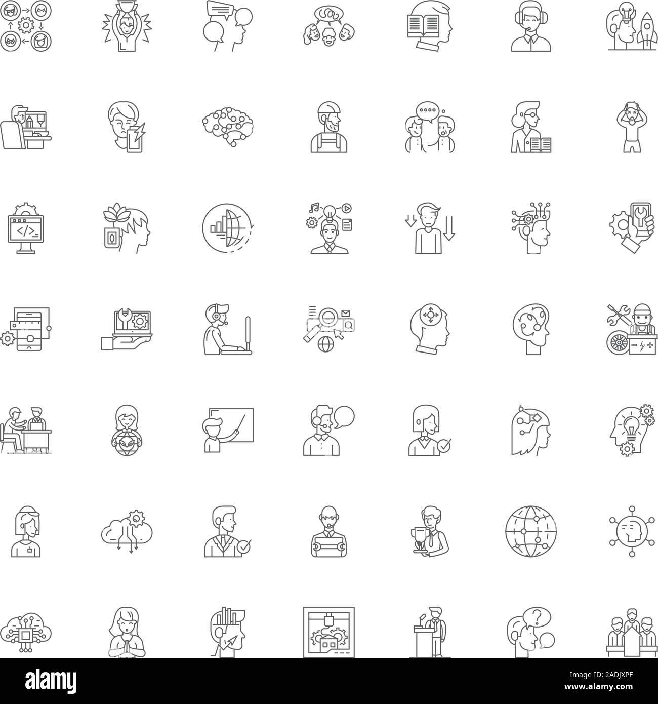 Corporate education line icons, signs, symbols vector, linear ...