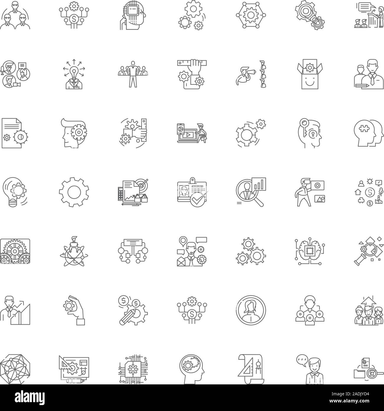 Engineering line icons, signs, symbols vector, linear illustration set ...