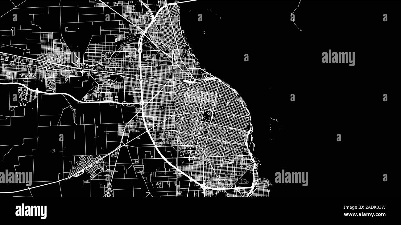 Urban vector city map of Rosario, Argentina Stock Vector Image & Art ...